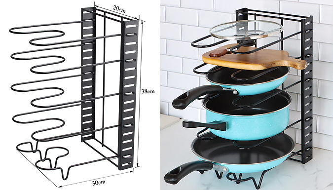 Kitchen Pots & Pans Metal Storage Rack