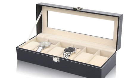 6-Compartment Watch Display Case