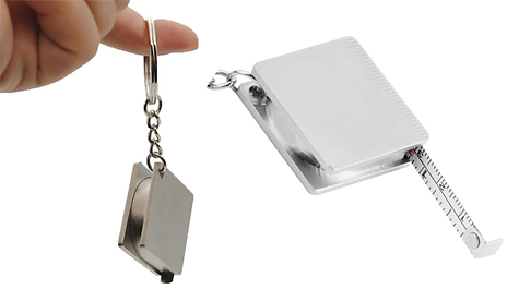 Portable Metal Tape Measure Keyring